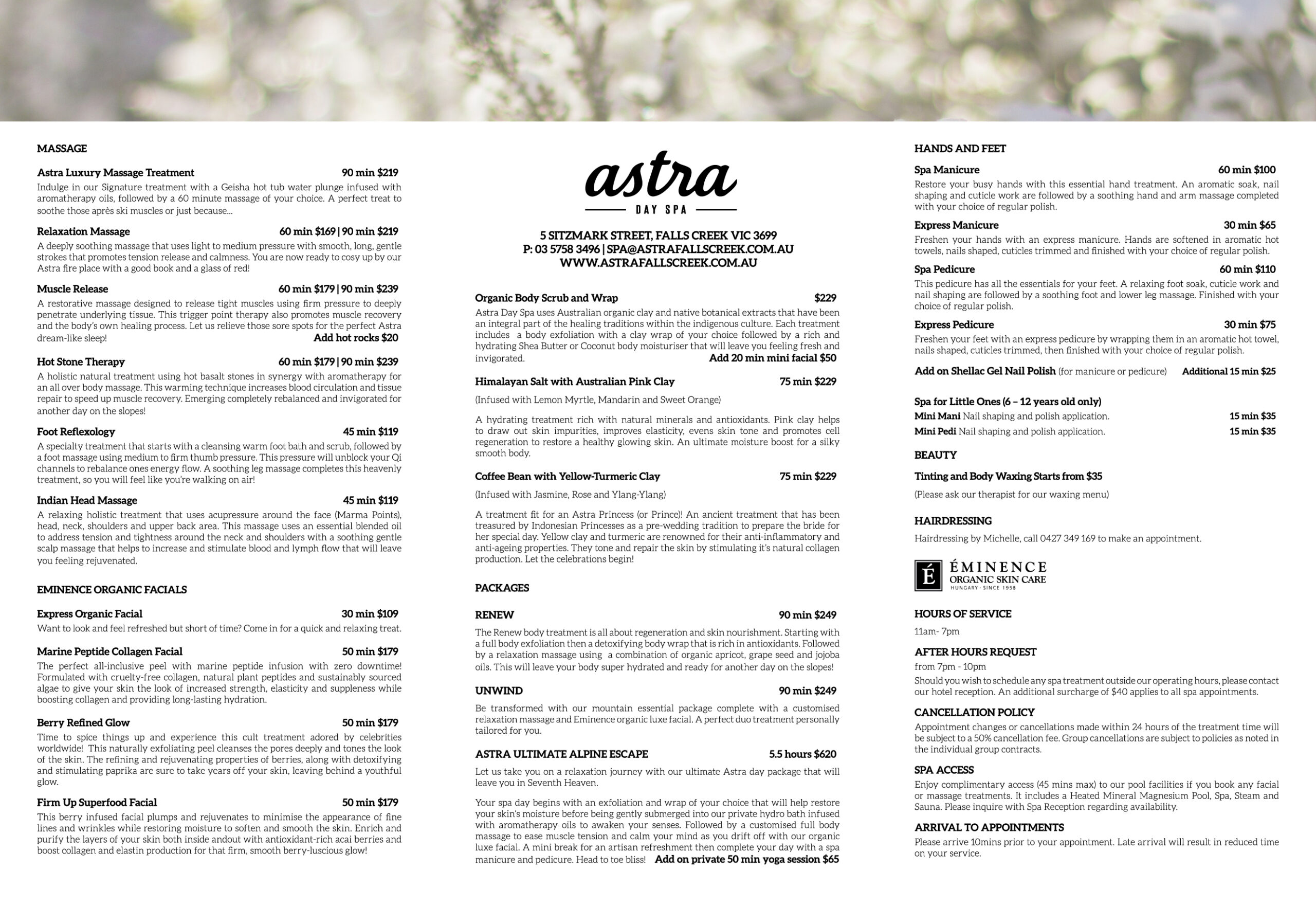 Day Spa - Astra Alpine Luxury Ski Accommodation - Falls Creek